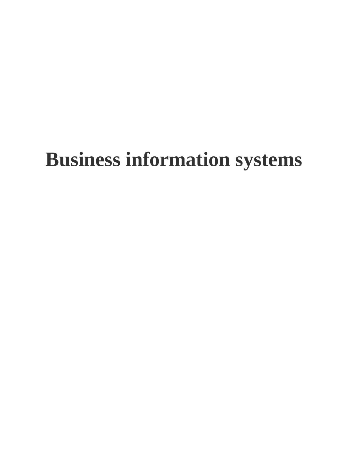 Analysis Of Business Information System For Dialriver analysis-of-business-information-system-for-dialriver