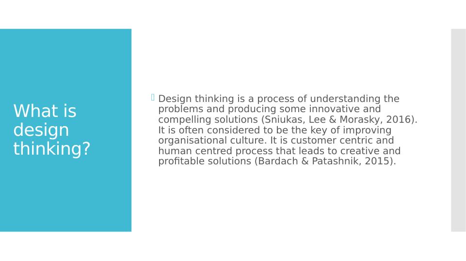 Design Thinking for Corporate Culture Issues - Desklib