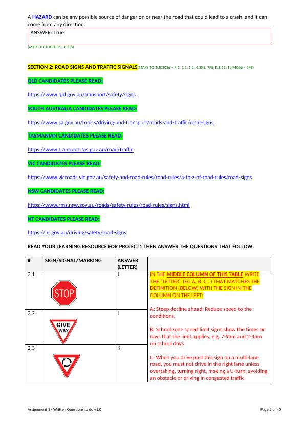 Safe Driving: Principles, Skills & Written Assessment