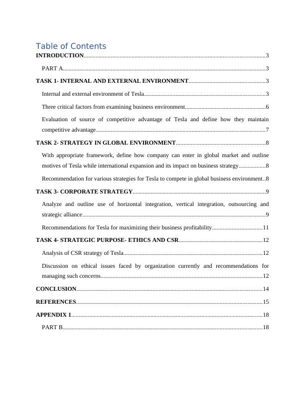 Tesla Report: Strategy, Sustainability, Ethics, and CSR