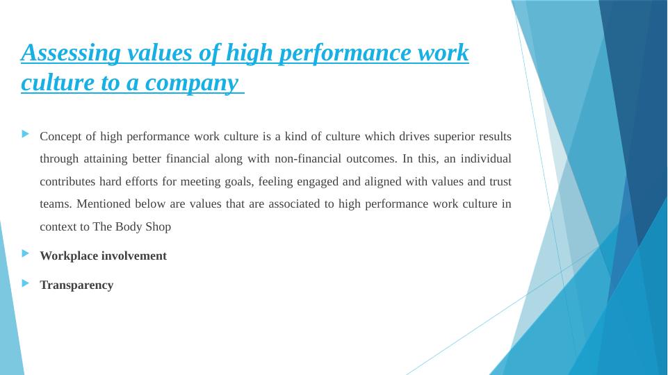 High Performance Work Culture: Values, Features, and Management Strategies