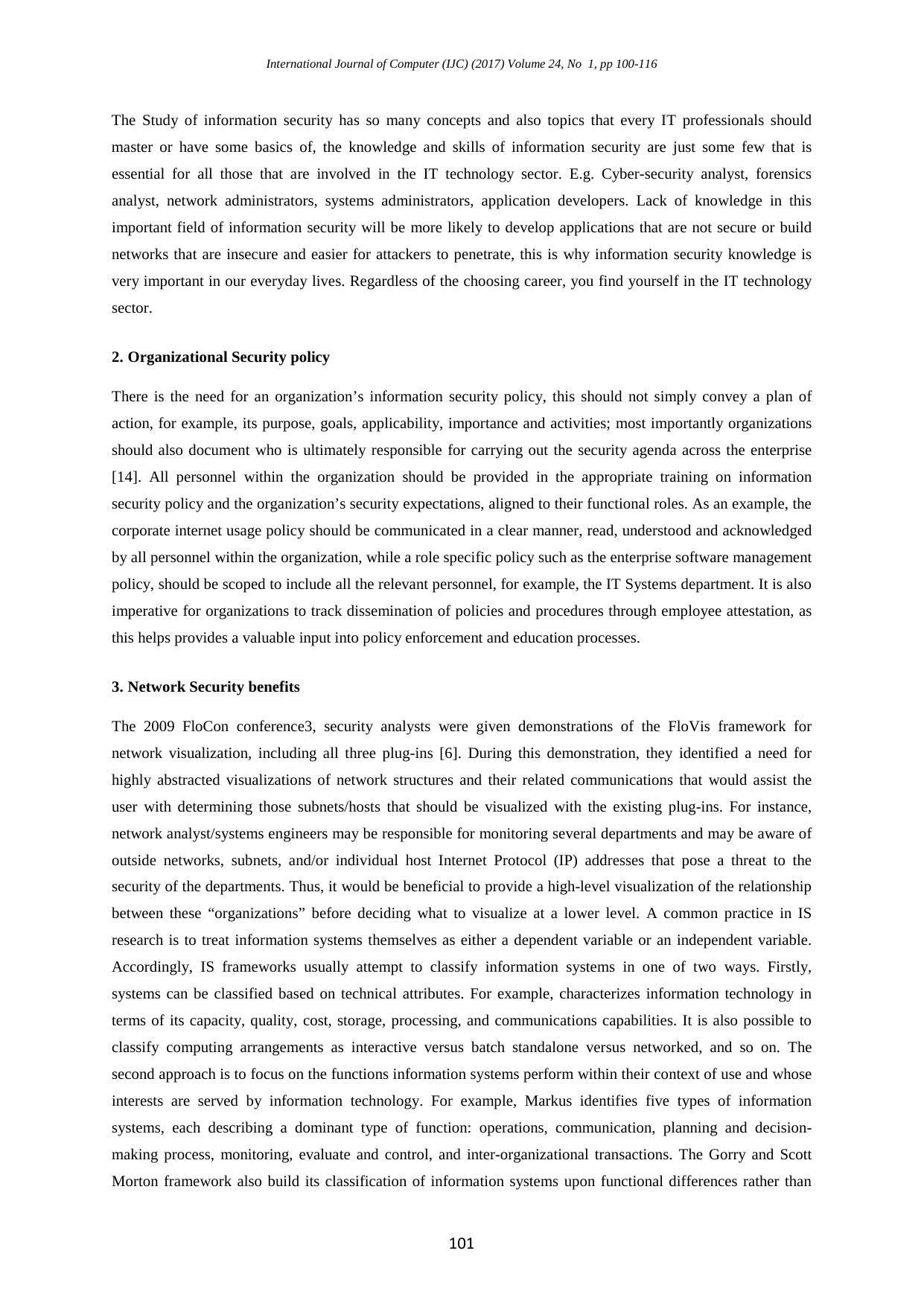 Information Security in an Organization - IJC Journal