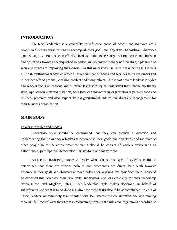 Leadership Report: Styles, Models, Theories, and Impact