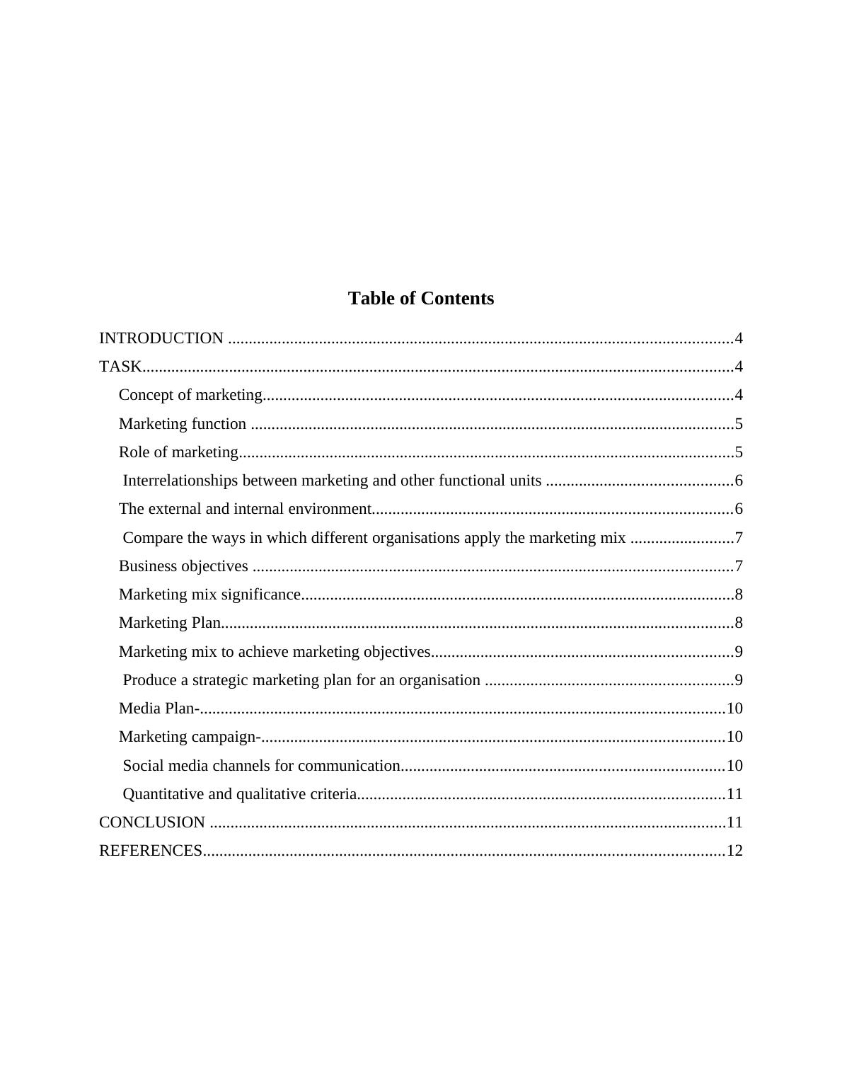 Sainsbury Marketing: Planning Process and Objectives
