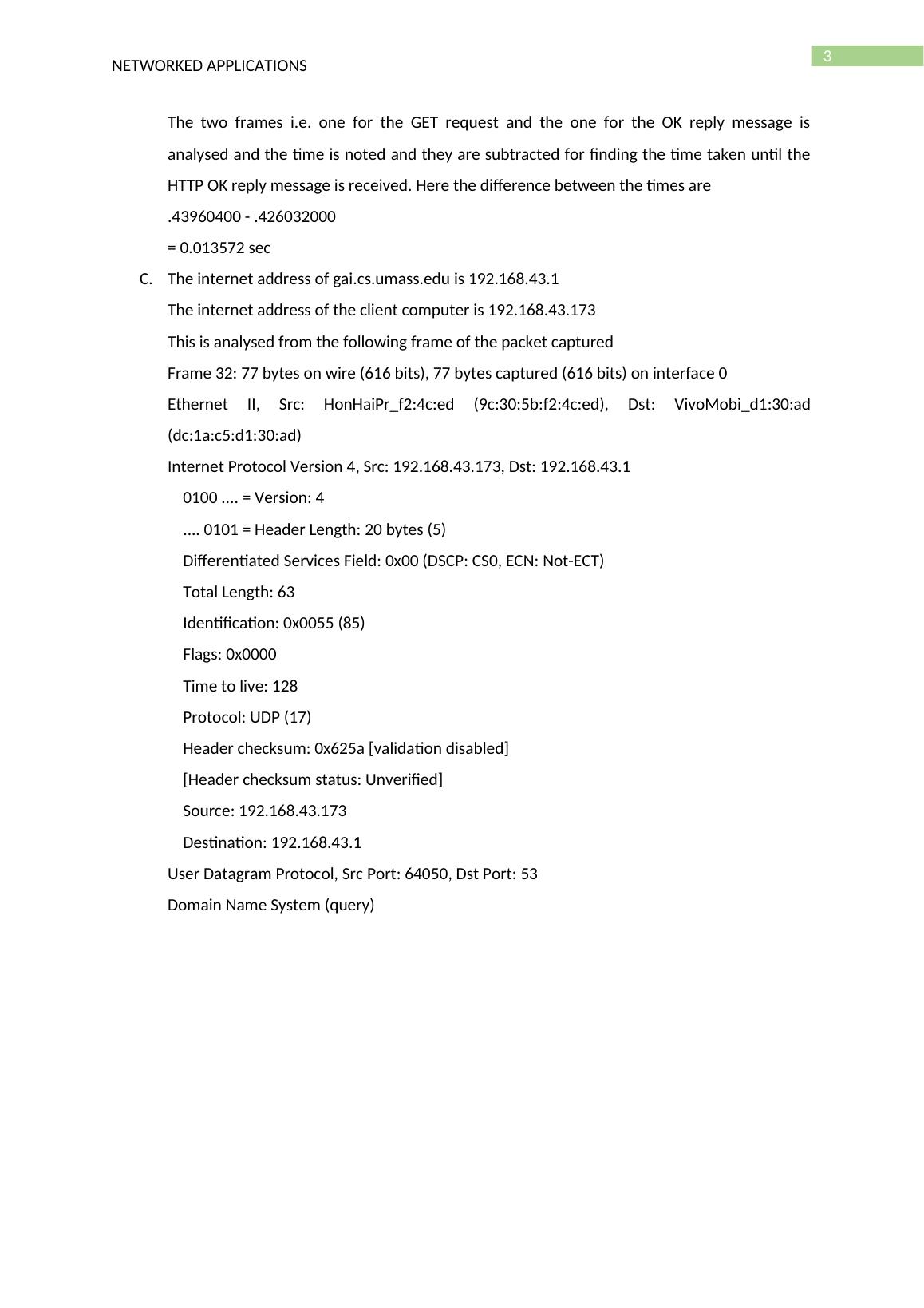 Analysis Of Network Performance Using Wireshark Desklib