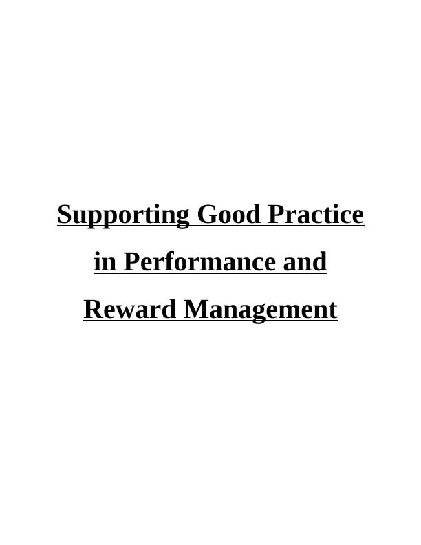 Effective Performance and Reward Management | Desklib