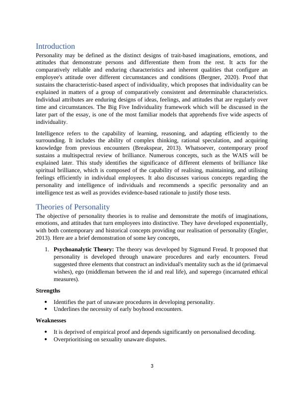 Personality and Intelligence