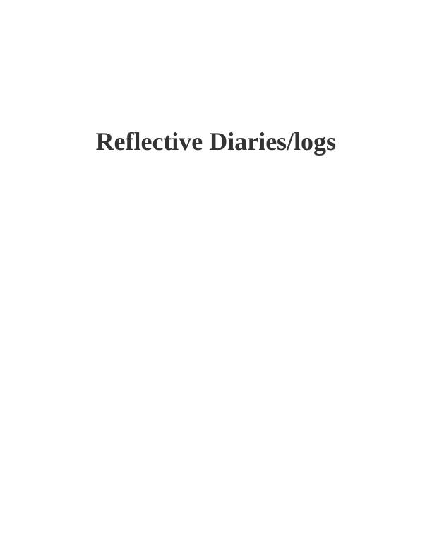 Reflective Diaries/logs on Child Poverty in Manchester
