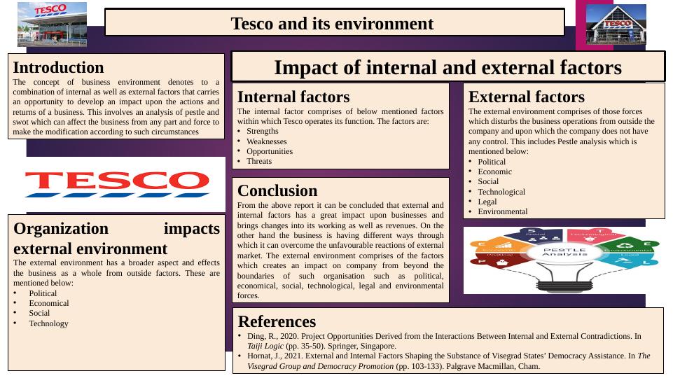 Impact of Internal and External Factors on Tesco | Desklib