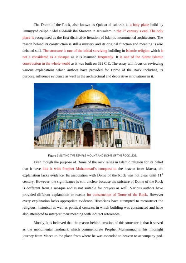 Dome of the Rock: Purpose, Influences & Architecture