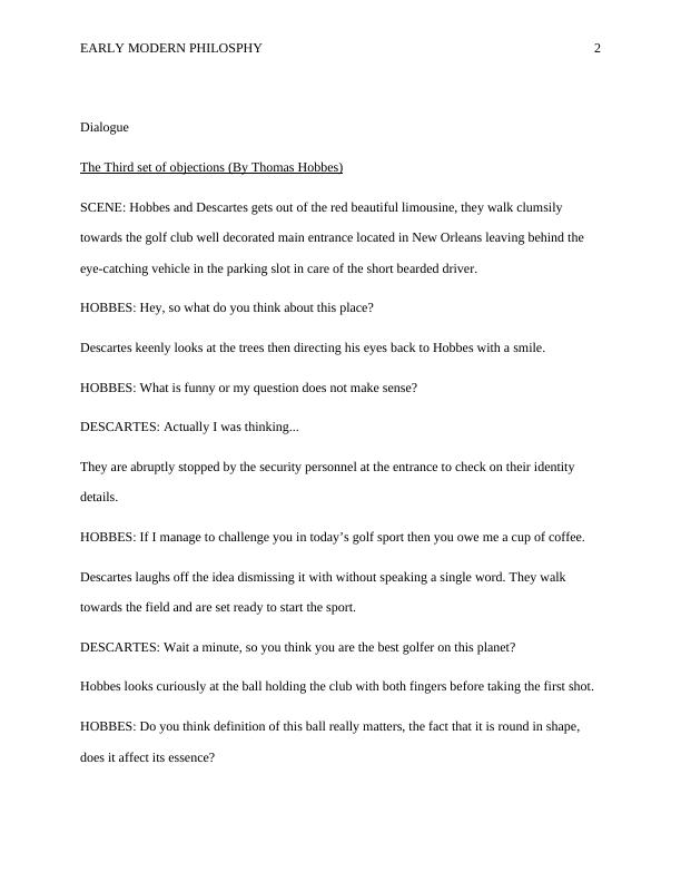 Hobbes and Descartes: A Dialogue in Early Modern Philosophy