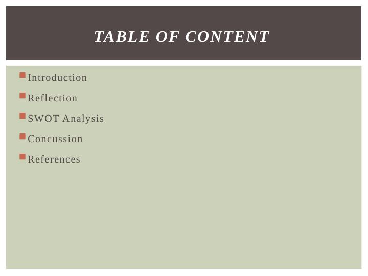 Reflective SWOT Analysis: Education Artefacts Insights