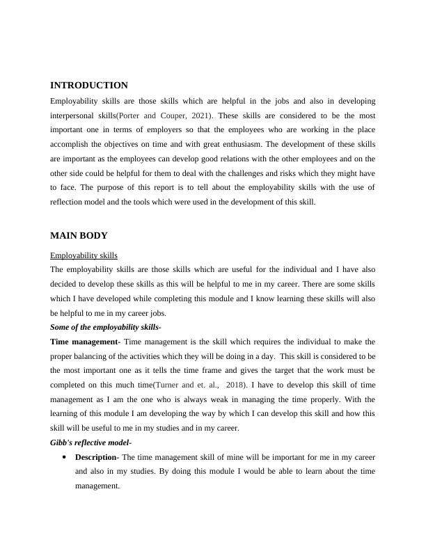 Developing Employability Skills: Reflective Reviews