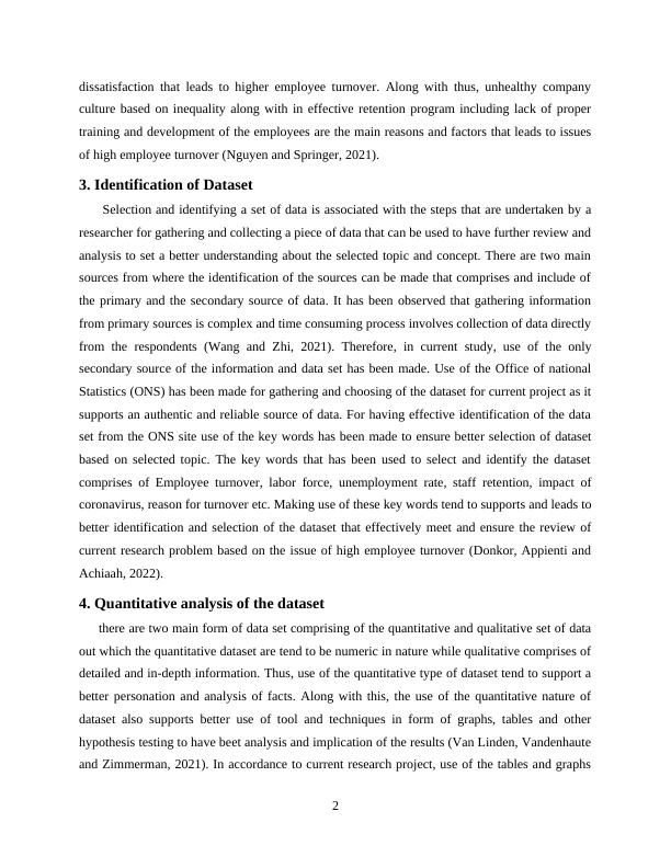 Quantitative Data Analysis Report on Rising Issue of Employee Turnover ...