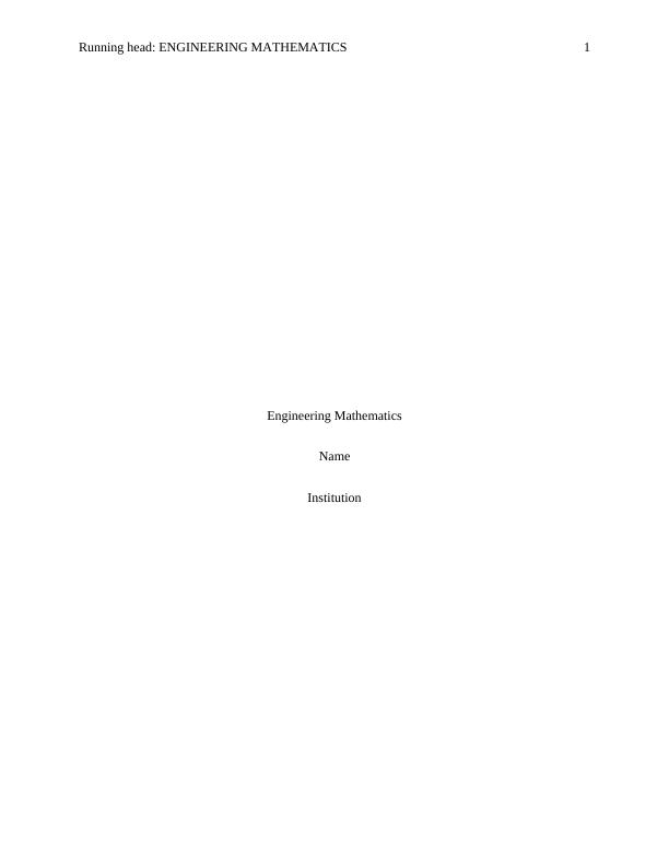 Engineering Mathematics Roots Hyperbola Ellipse Separable Equations
