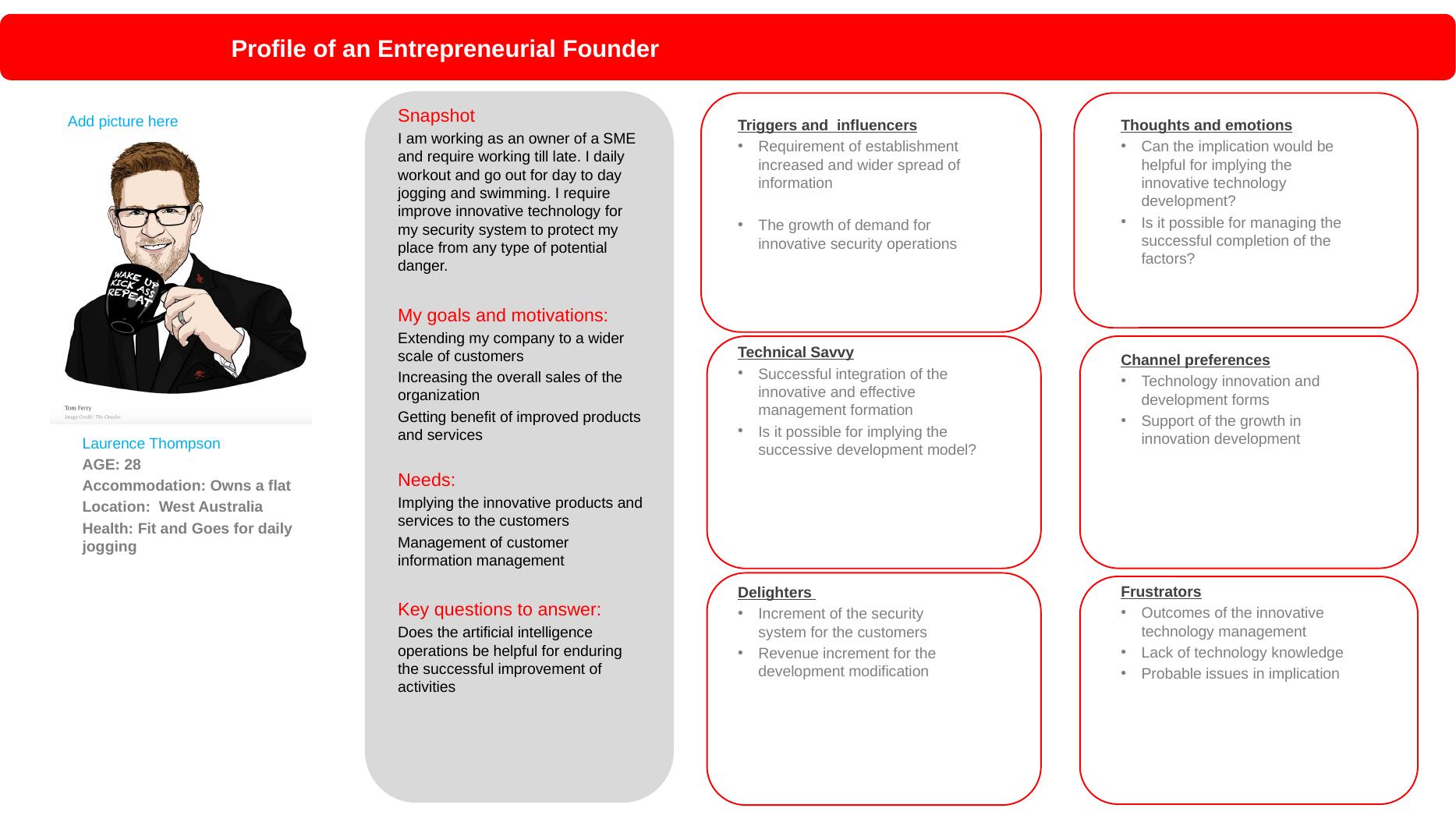 Entrepreneurial Founder Profile | Desklib