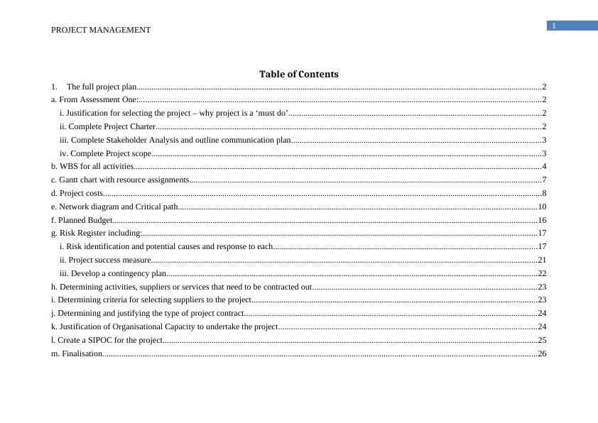 Project Plan for Koala City Environmental Tender - Desklib