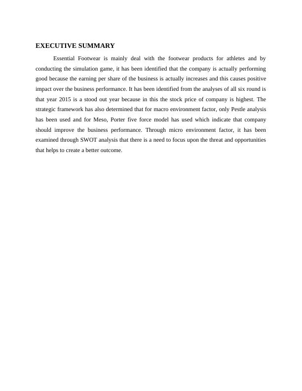 BSG Simulation: A Business Strategy Reflective Analysis