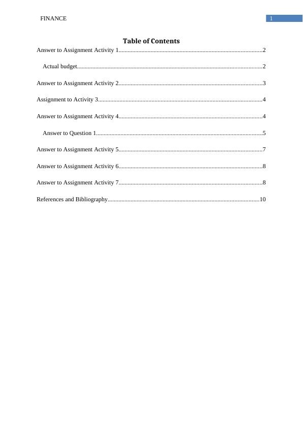 Finance Report: Budget Variance, Cash Flow & Analysis