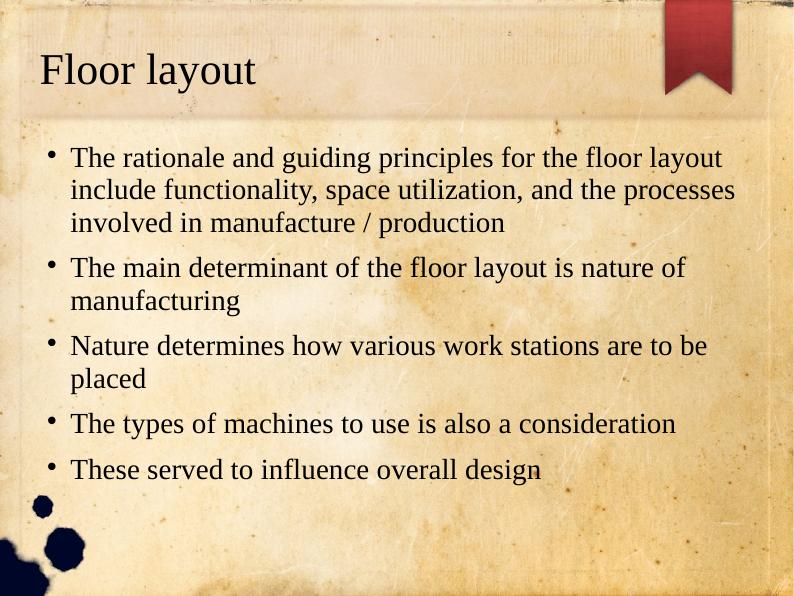 Floor Layout and Design for Manufacturing Planning and Scheduling