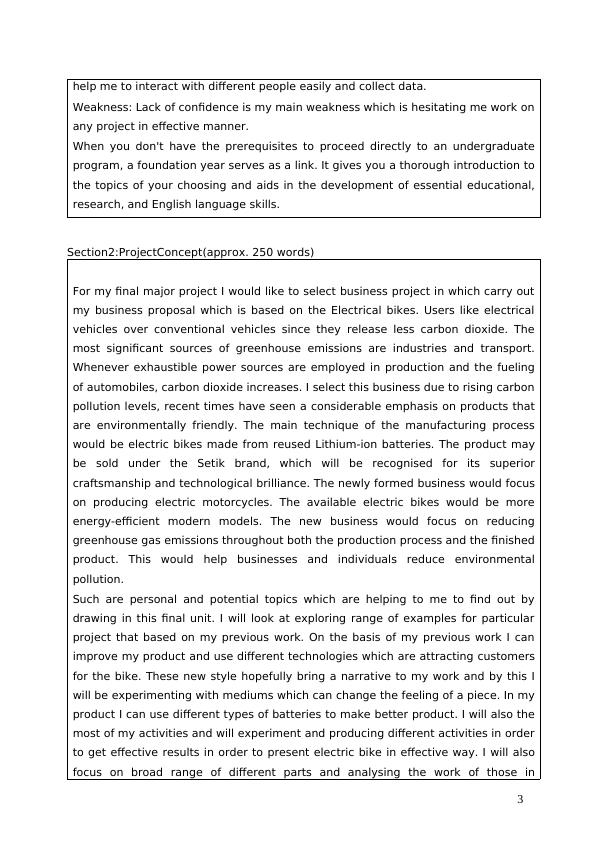 Foundation in Design and Creative Business Project Proposal Template ...