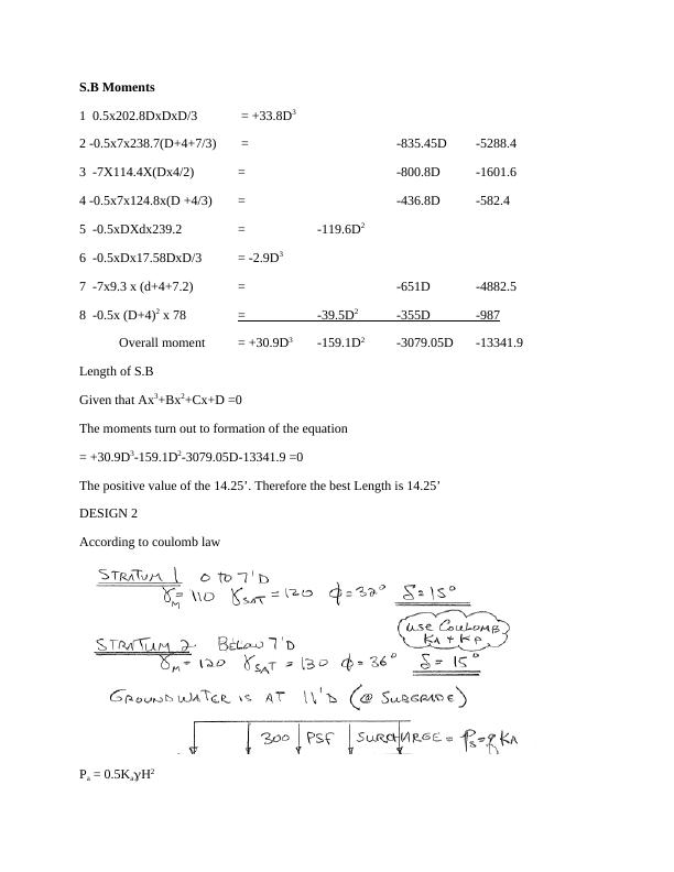 Foundation Engineering Design Calculations | Desklib