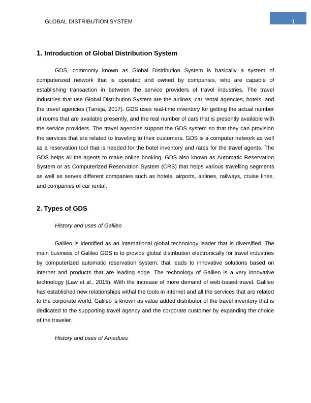 Insights Into Global Distribution Systems And Functionality