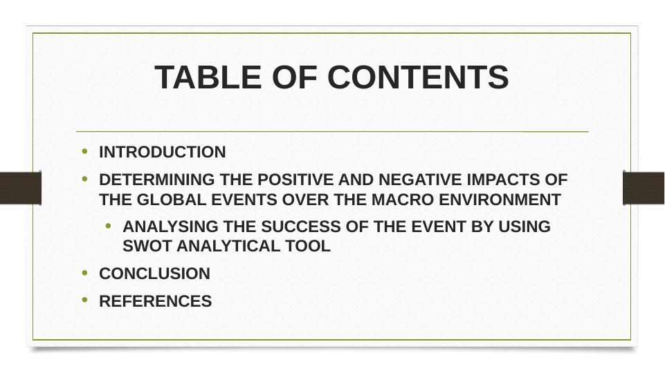 Positive and Negative Impacts of Global Events on Macro Environment ...