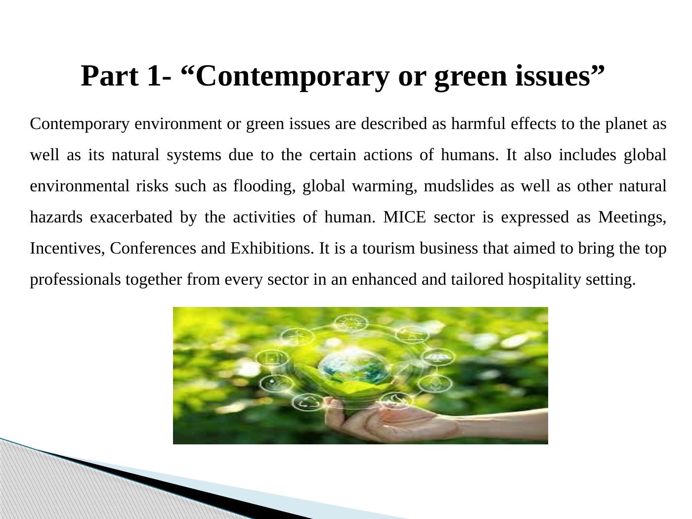 Contemporary Green Issues in MICE Industry and CSR Implementation