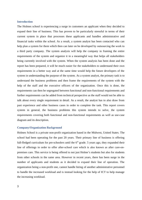 Holmes School System Analysis Report | Desklib