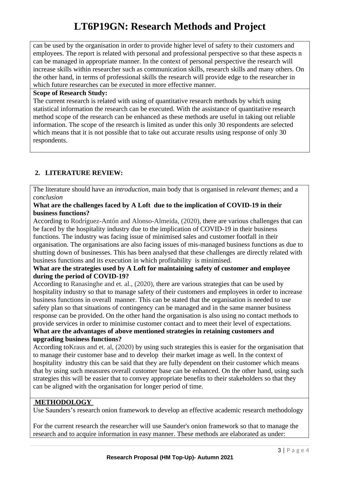 Measures for Maintaining Safety in Hospitality Industry during COVID-19