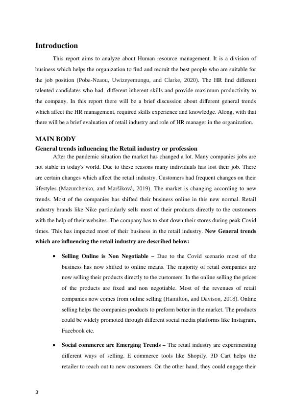 Human Resource Management in Retail Industry: Trends, Skills, and Expertise