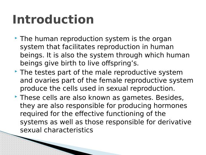 Human Reproduction: Systems, Safe Sex, and Prevention
