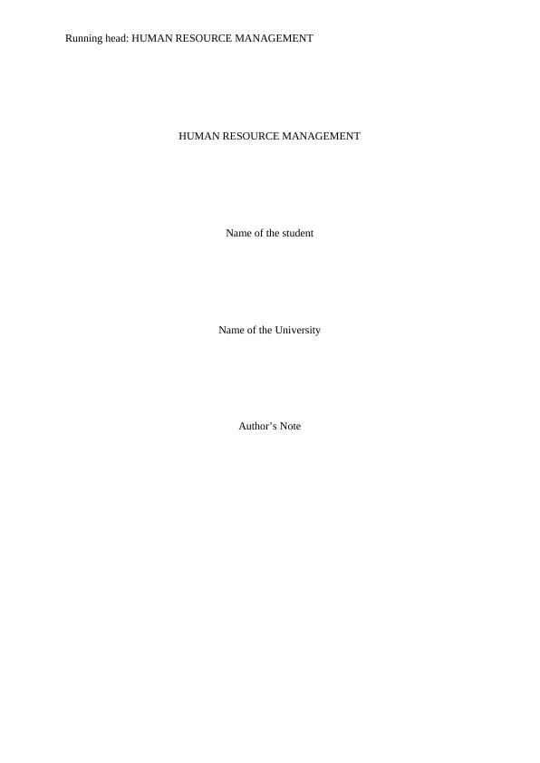 Human Resource Management: Planning, Development, and Implementation ...
