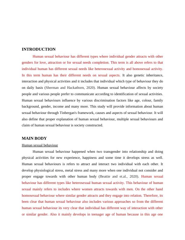 Human Sexual Behaviour Causes Aspects And Evaluation