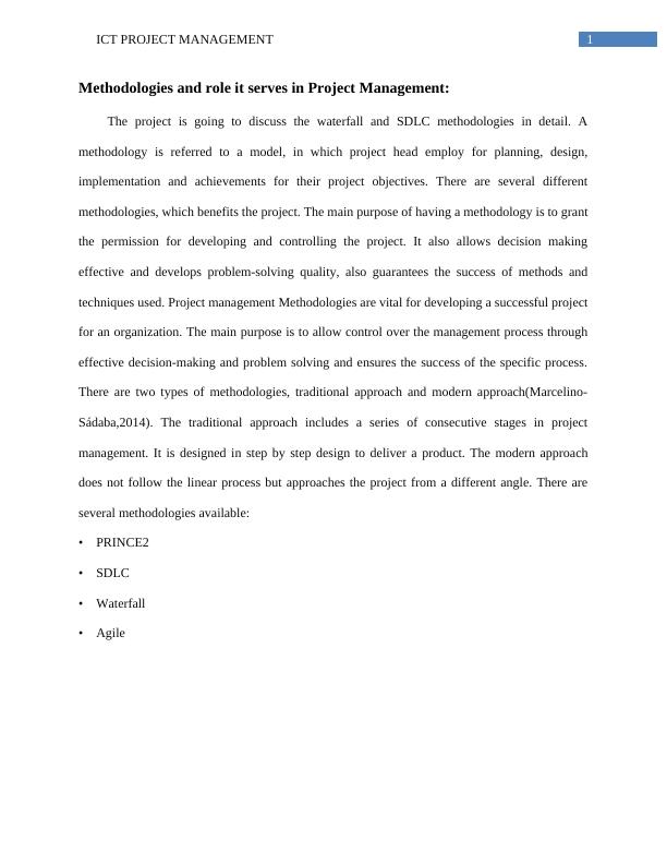 SDLC and Waterfall Methodologies in Project Management