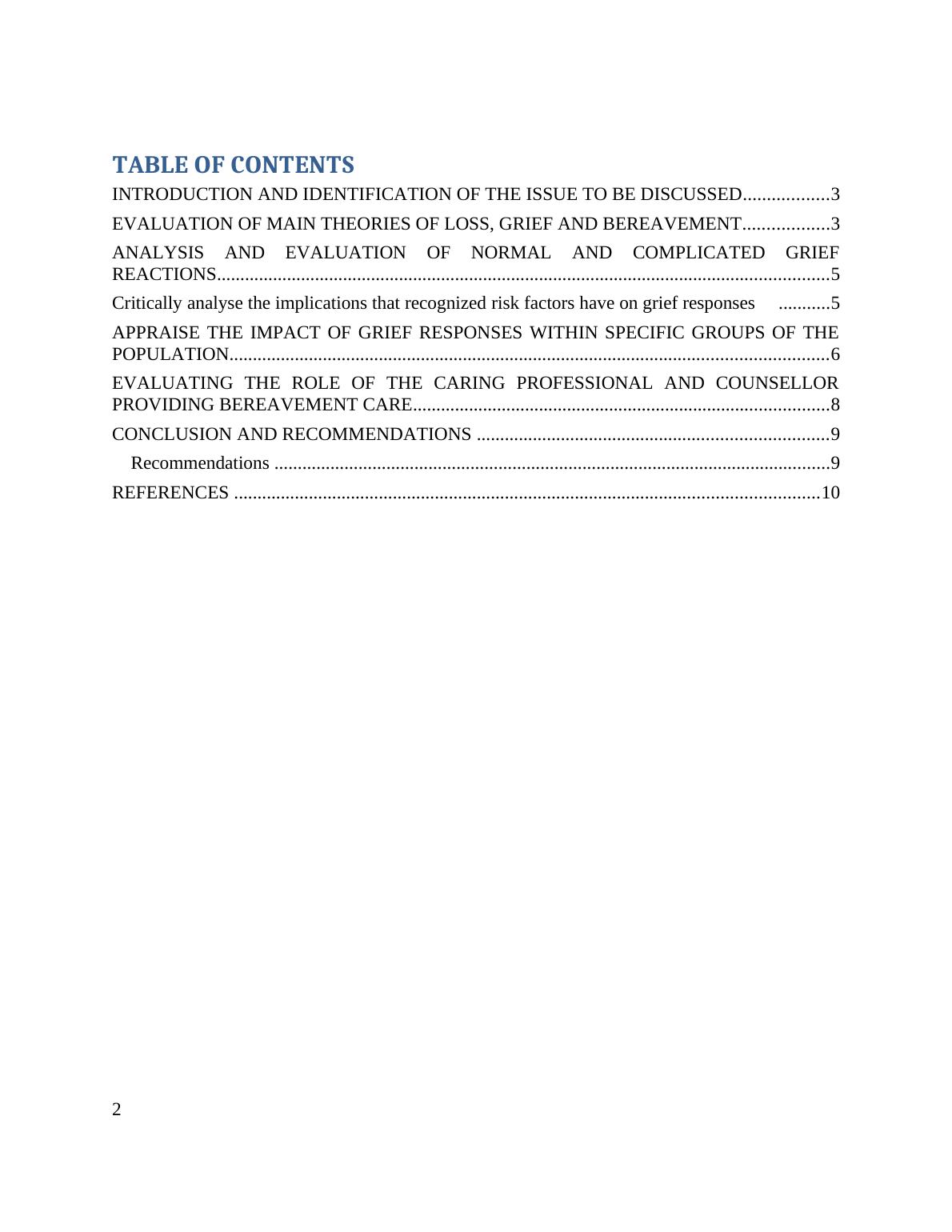 Grief and Bereavement: Supporting People Facing Loss