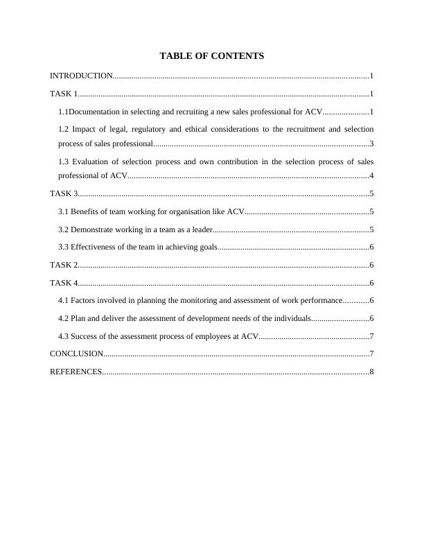 ACV UK: Leadership, Recruitment, Teamwork, and Performance