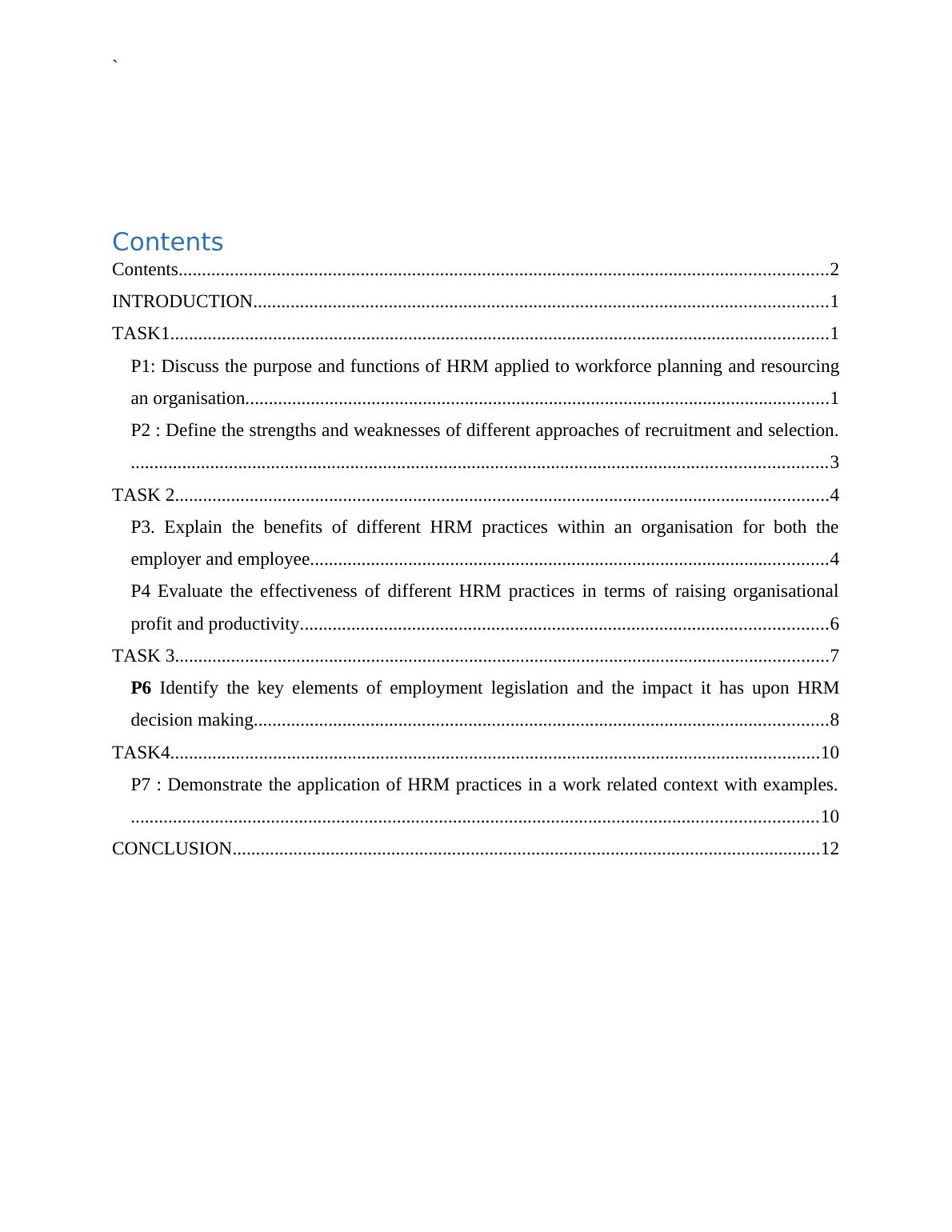 Human Resource Management: Effectiveness at Tesco - Report