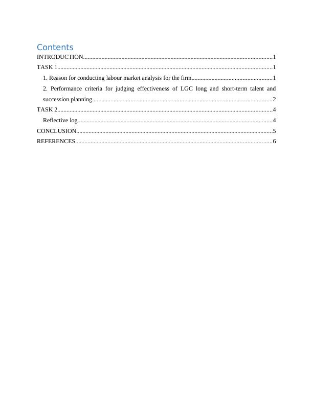 Report: Labour Market Analysis and Talent Planning for LGC
