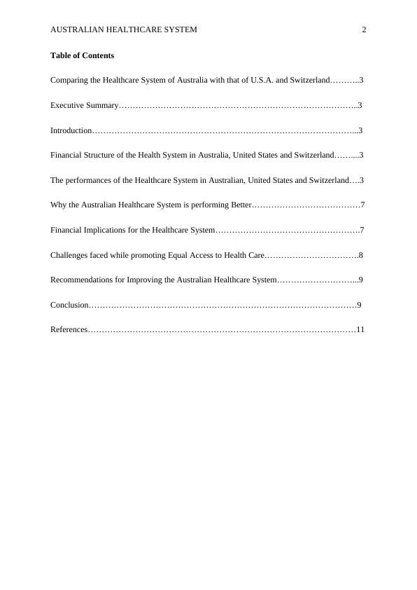 AUSTRALIAN HEALTHCARE SYSTEM.