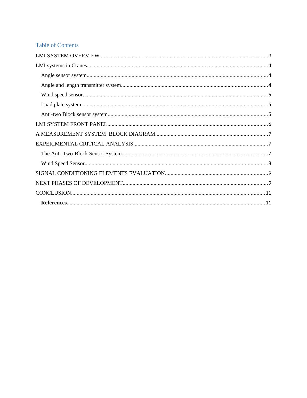 University of Central Lancashire: Crane LMI System Analysis