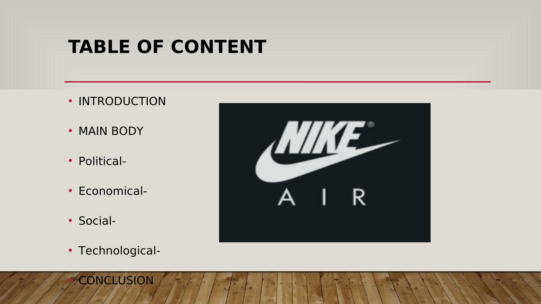 PEST Analysis of NIKE: Business Environment Report