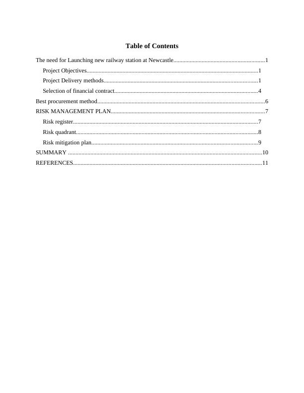 Procurement and Risk Management Concept - Desklib