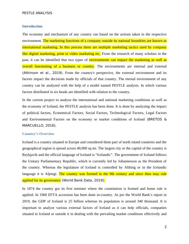 PESTLE Analysis of Iceland for International Marketing