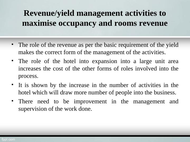 Room Division Strategies for Revenue and Occupancy