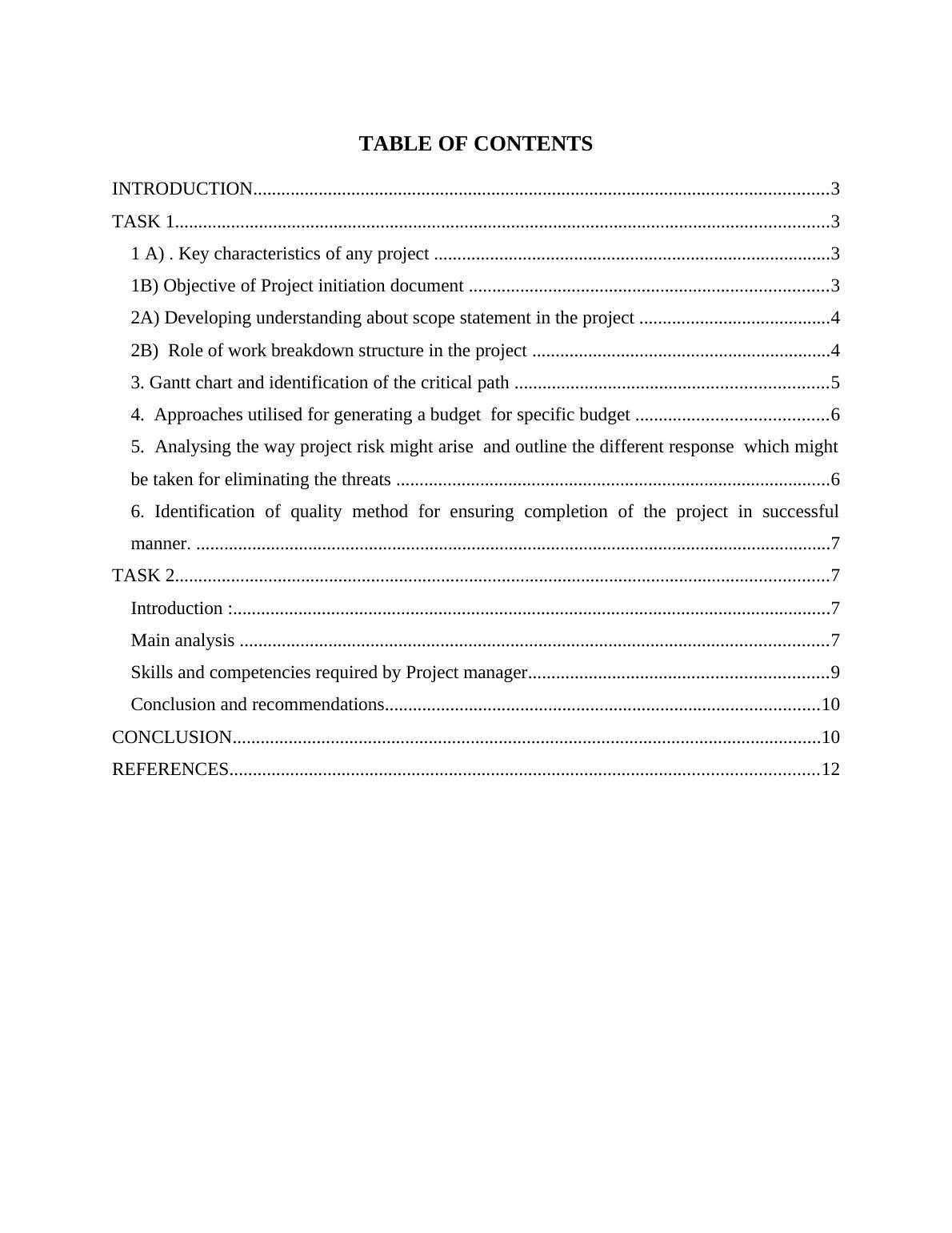 Managing Projects: Key Characteristics and Strategies Report