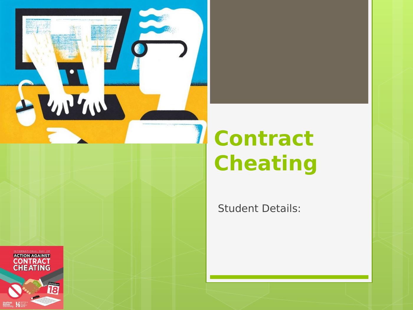 Contract Cheating Student Details:.