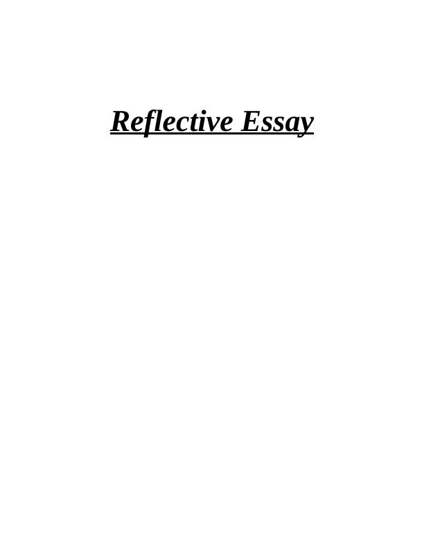 Developing as a Learner: Reflective Essay
