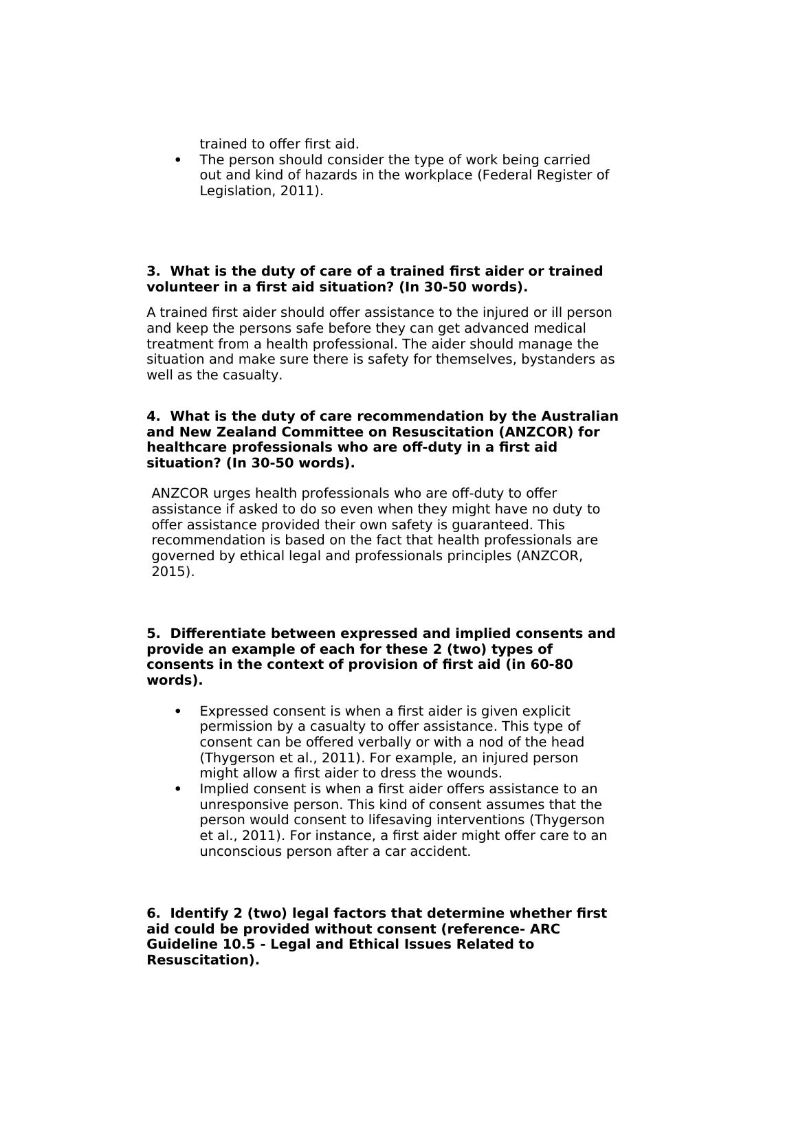 HLTAID003 First Aid Assessment: Solved Theory Questions